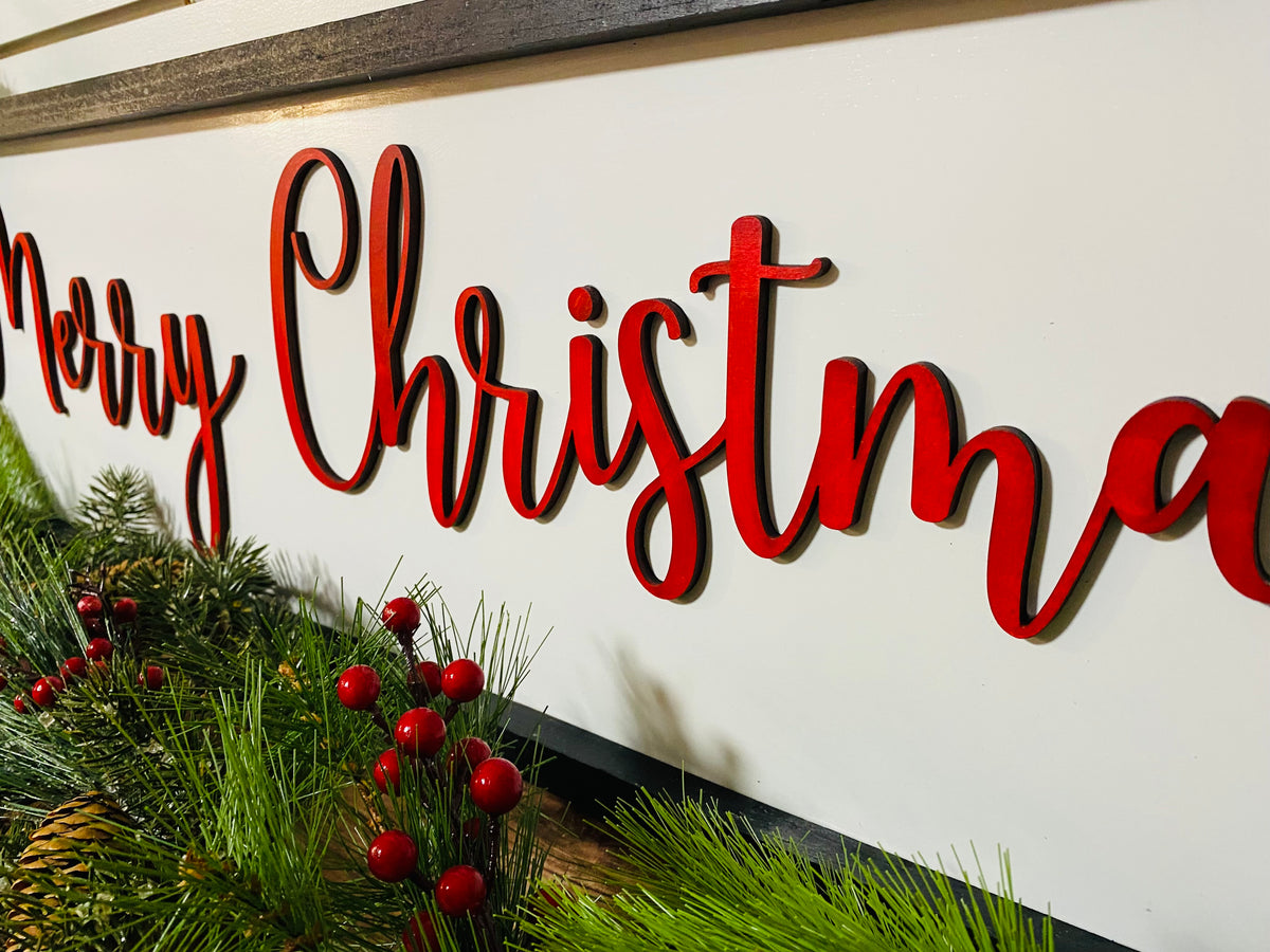 Merry Christmas Mantel/Shelf Sign – Katiejobelles Gifts